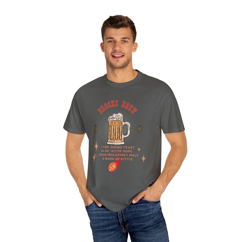BROCK'S BREWSKI FOOTBALL T-shirt Craft Beer & Division Champ Style Must ...