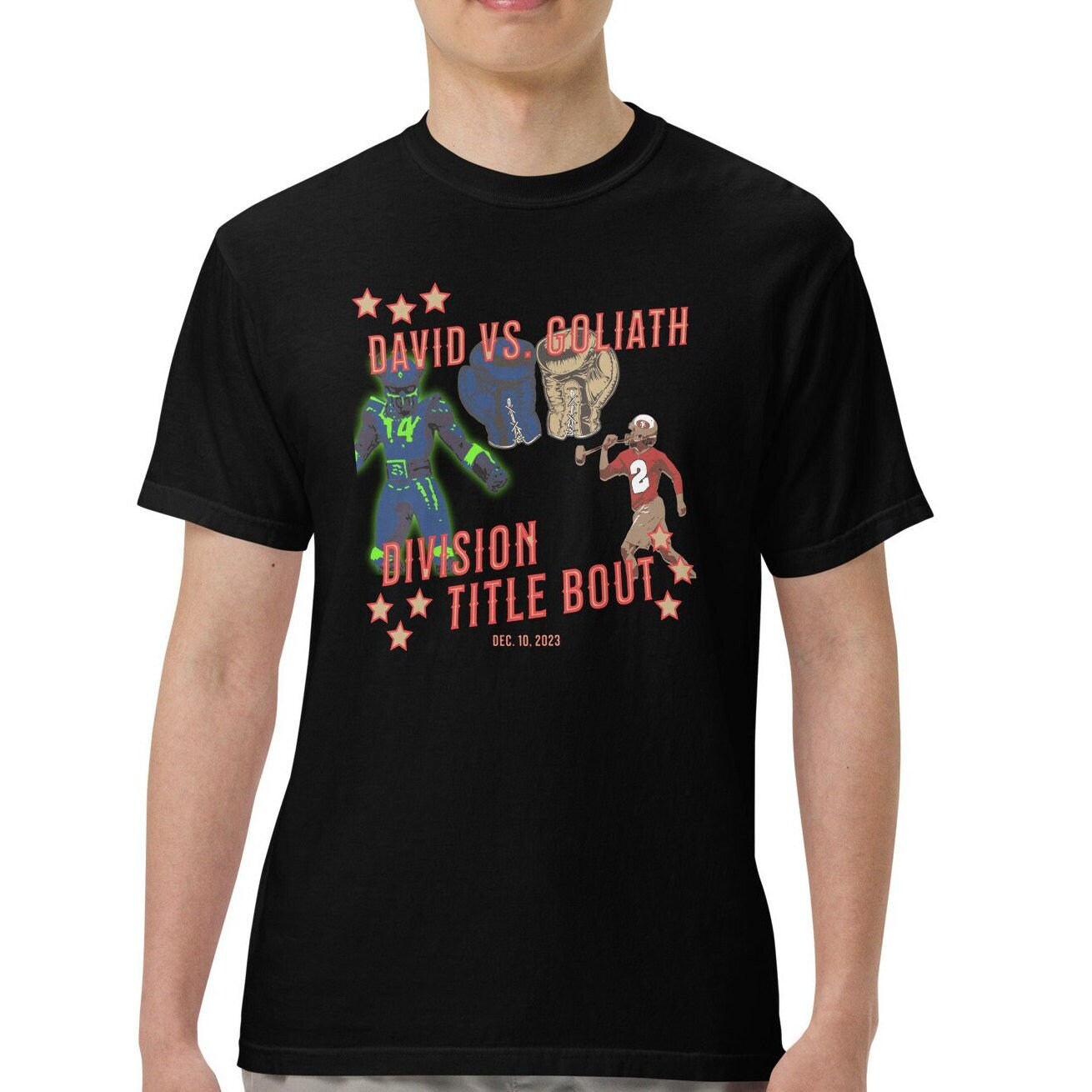 DEMO VS DK Round Giant Goliath Vs. David and His Sling Football Shirt ...