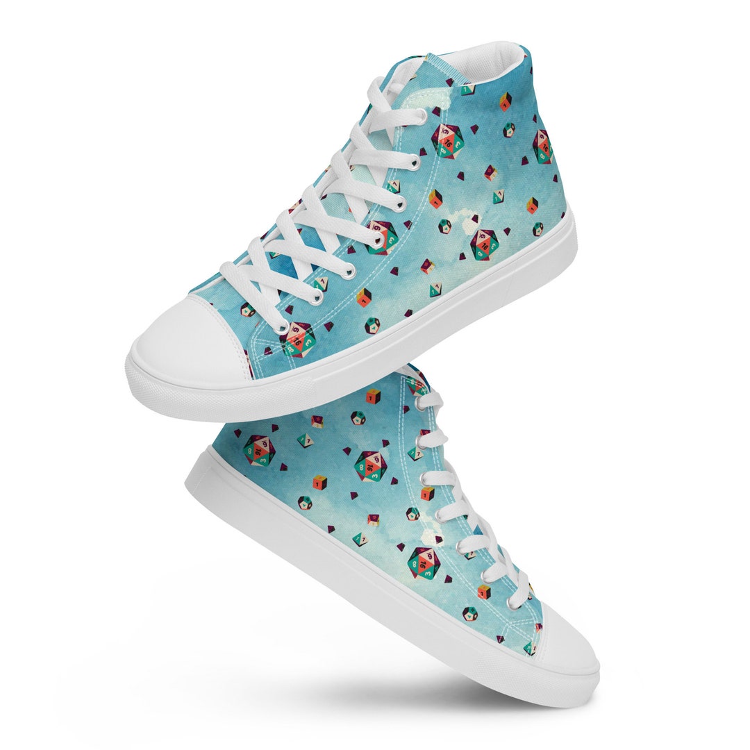 Level up Your Look With RPG Dice High Tops - Canvas Shoes for Gamers ...