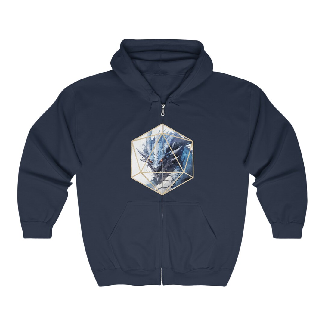DND DICE Hoodie Blue Dragon Di Dnd Hoodie With Fantasy D20 - Etsy