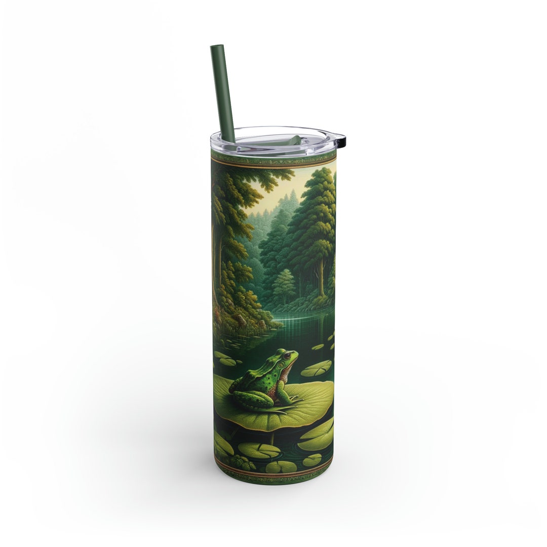 Imvibe Victorian Vibe Frog in a Bottle Skinny Matte Tumbler, 20oz Water ...