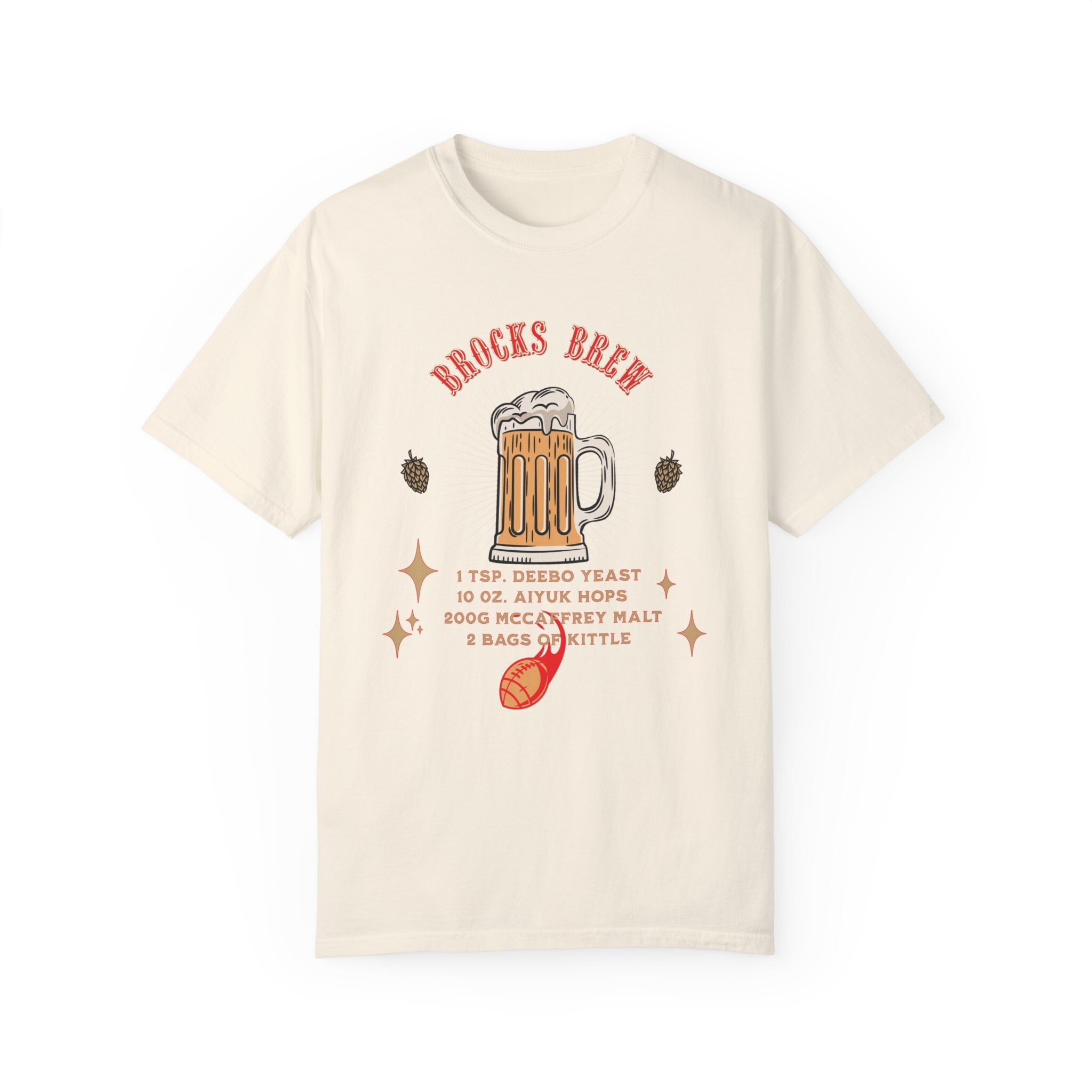 BROCK'S BREWSKI FOOTBALL T-shirt Craft Beer & Division Champ Style Must ...