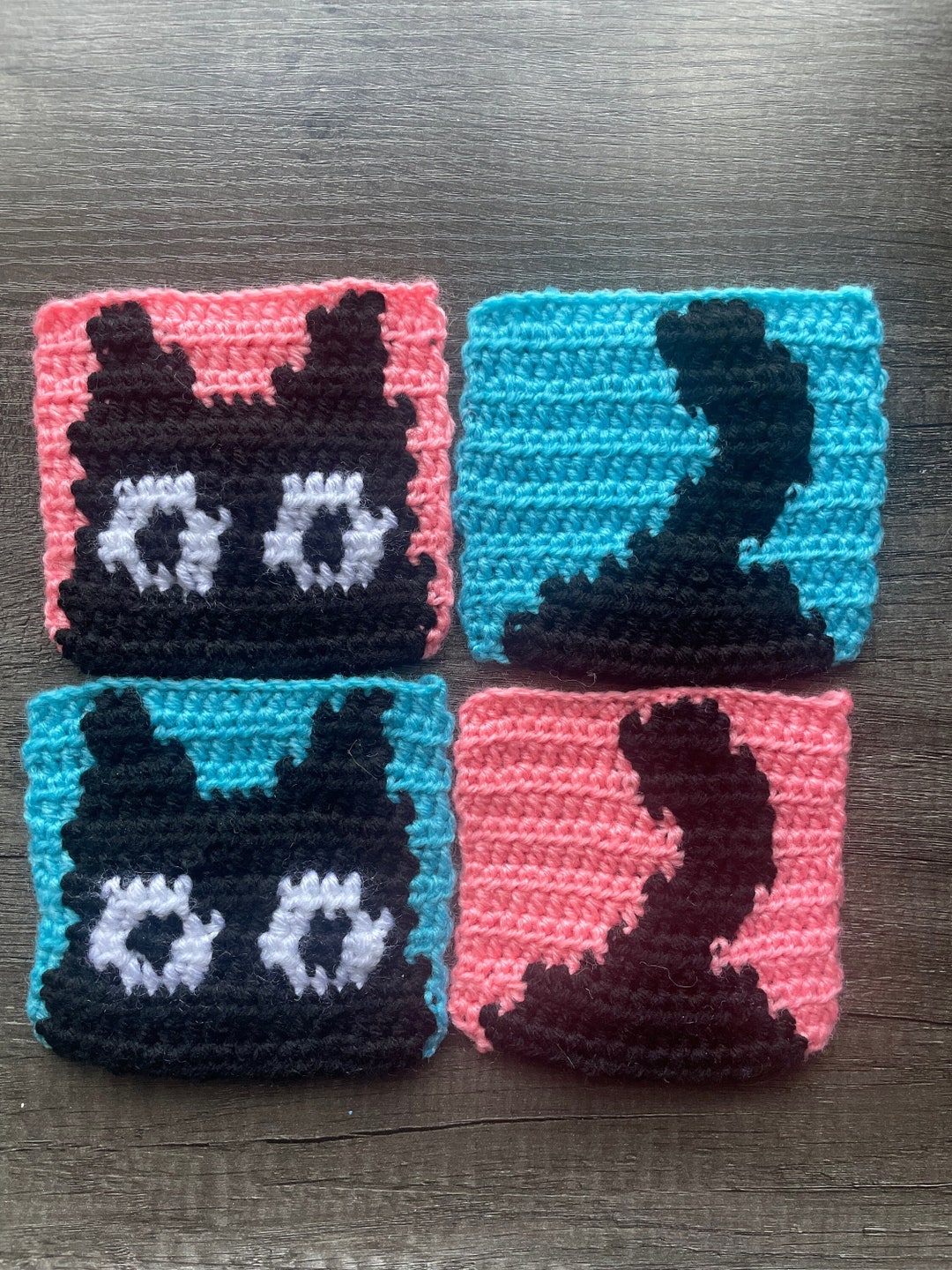 Cat Tapestry Squares Crochet Pattern- Granny Square Alternative ...