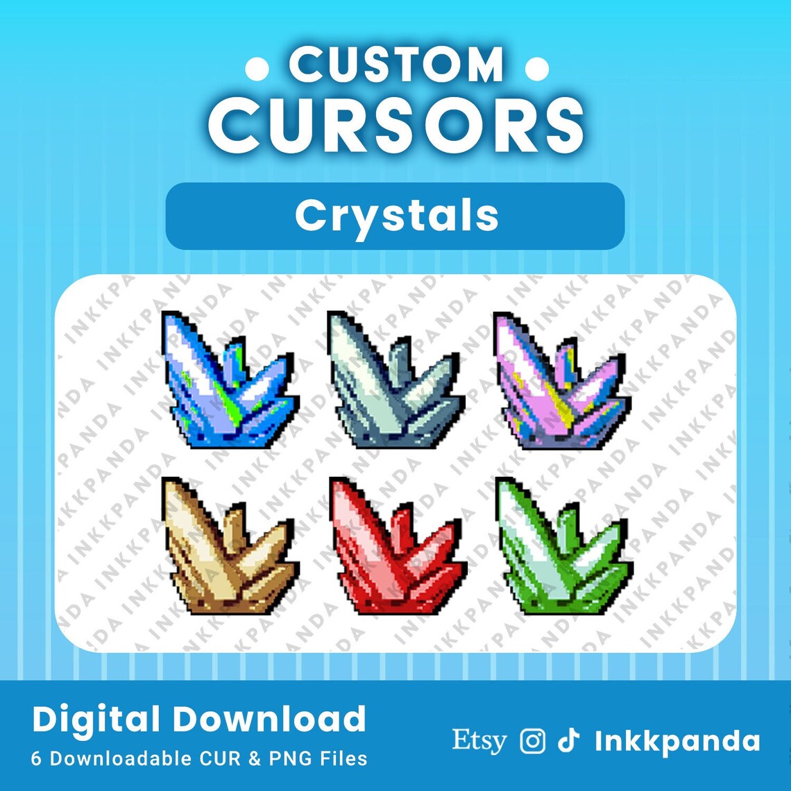 Crystal Shard Cursors CUR & PNG Files Custom Cursors Pointers ...