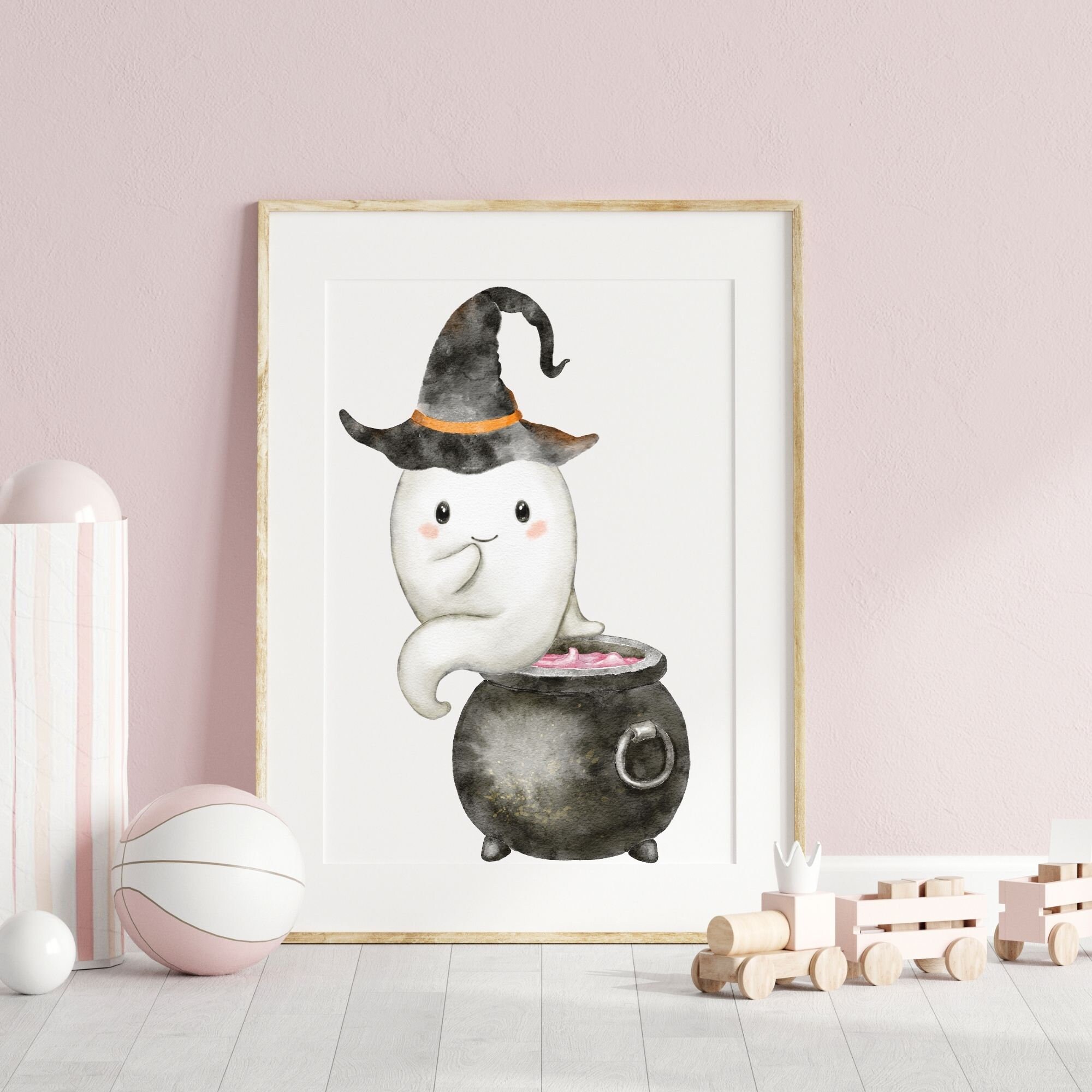 Pastel Halloween Clipart,watercolor Halloween Clipart,watercolor Ghosts ...