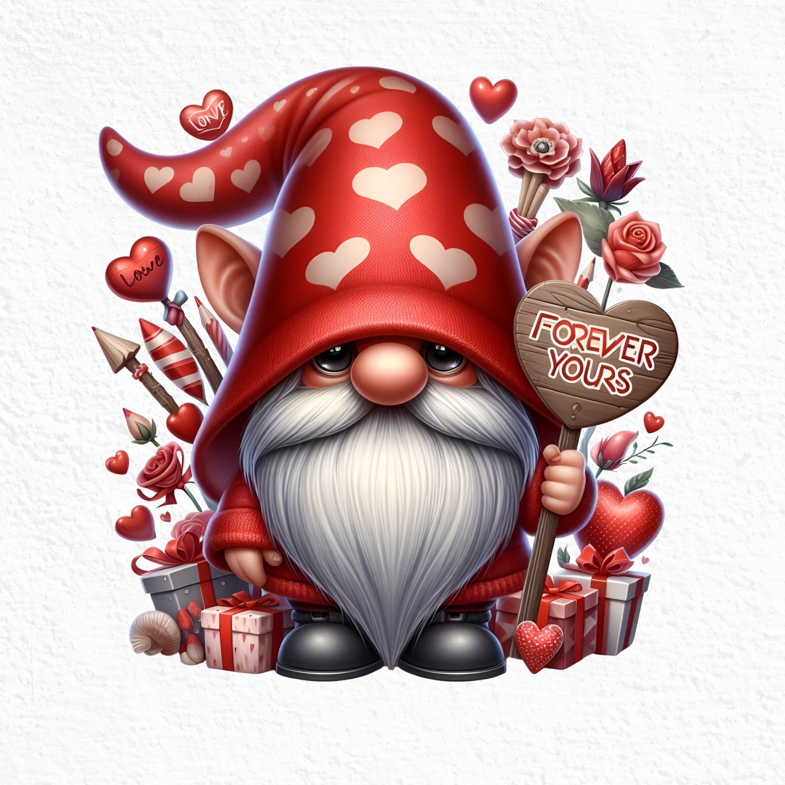 Valentine Gnome Png, Valentines Day Png, Gnome Clipart, Valentine Png ...