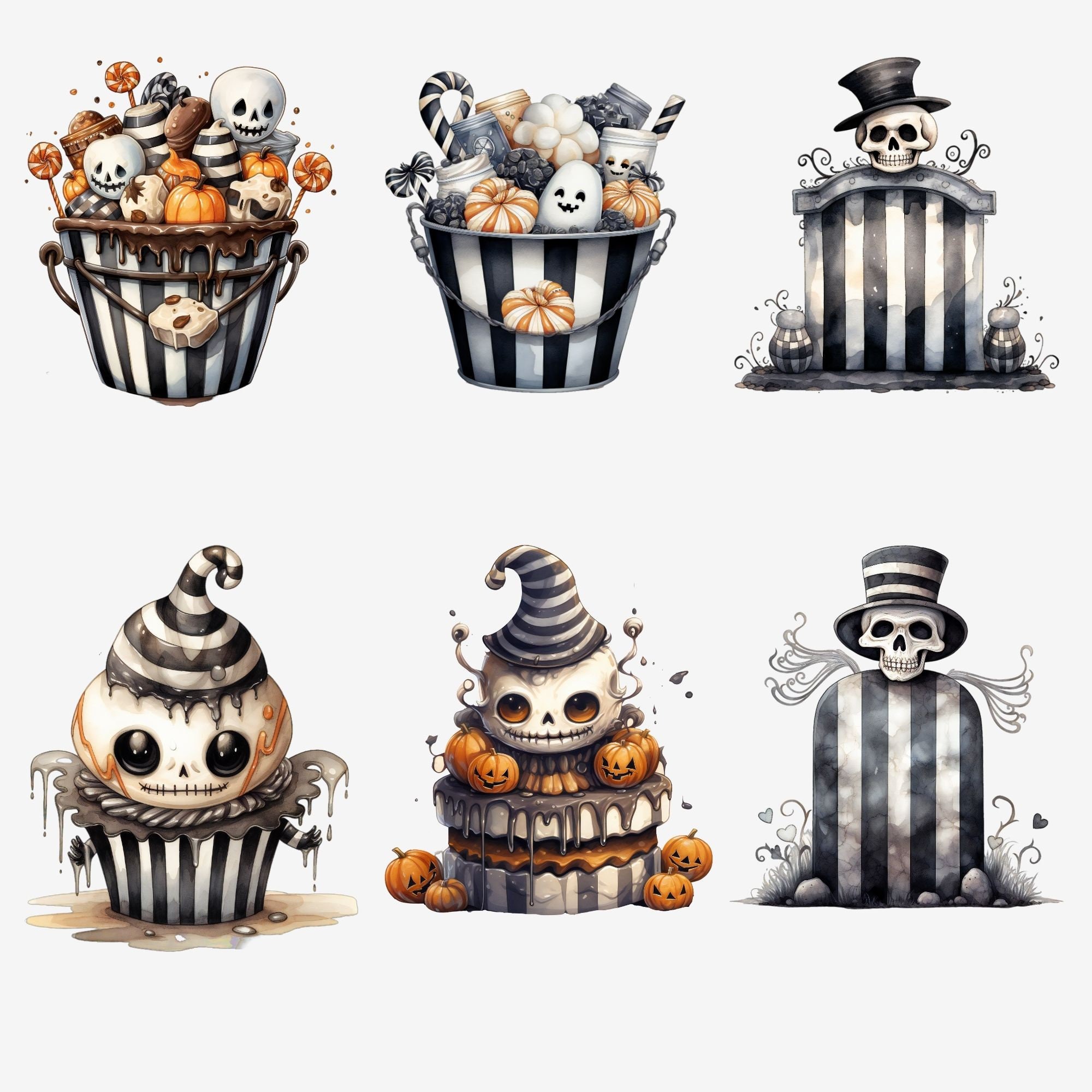 Vintage Halloween Clipart,watercolor Gothic,witch Clipart,witch ...