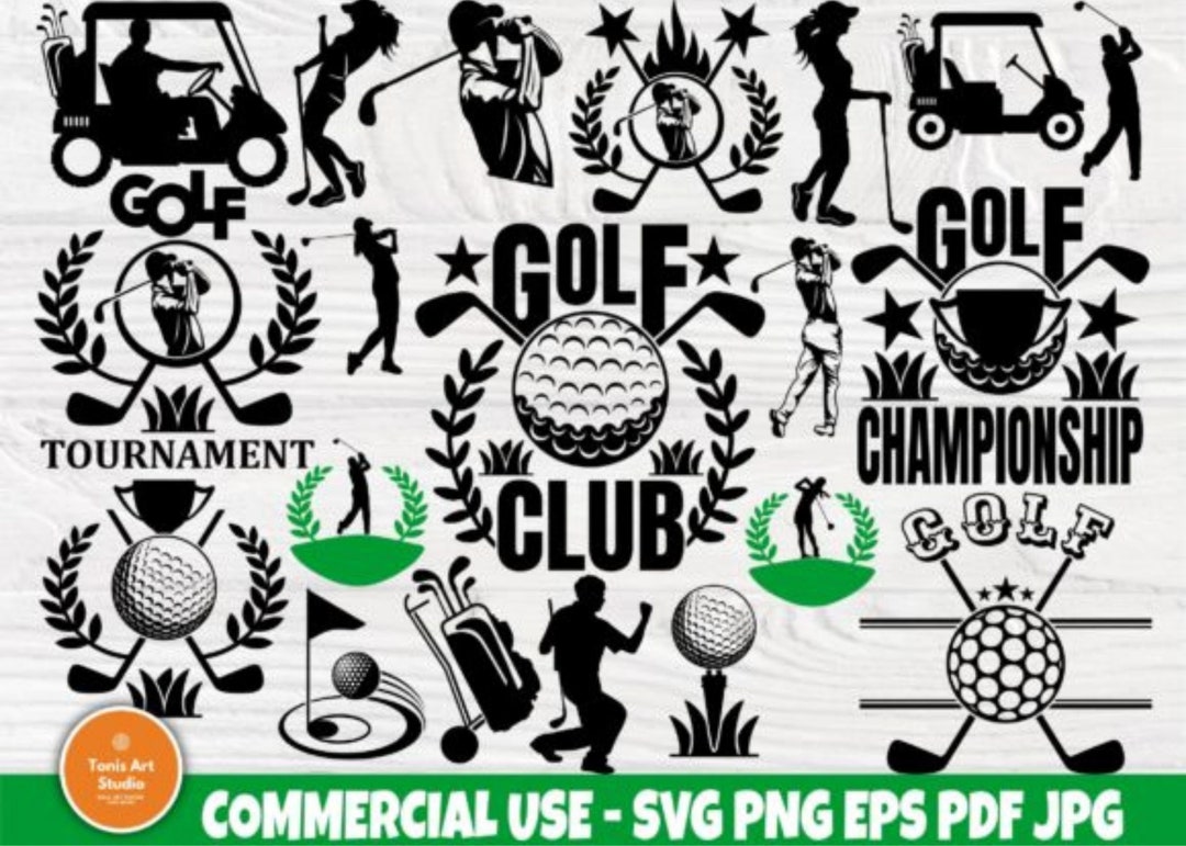 Golf Svg Bundle, Golf Monogram Svg, Split Monogram Svg, Golf Name Frame ...
