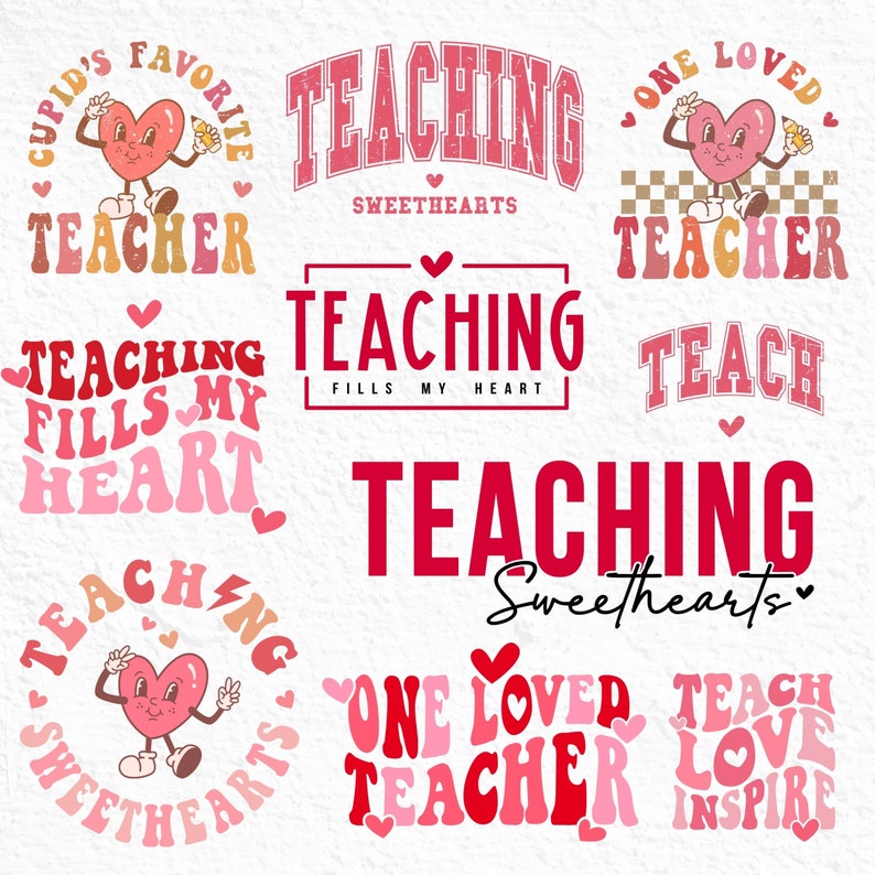 Teaching Sweethearts Png, Teacher Valentine Png, Valentine Png, Teacher ...