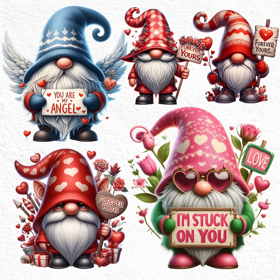 Valentine Gnome Png, Valentines Day Png, Gnome Clipart, Valentine Png ...