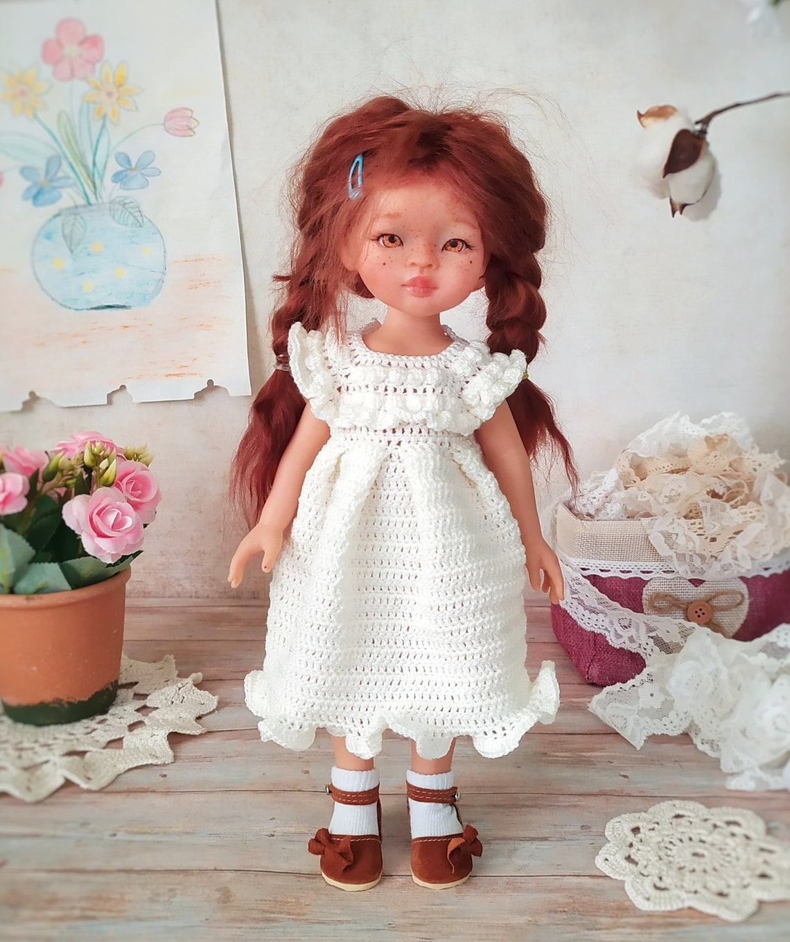 Paola Reina Crochet Dress Step by Step Tutorial Pattern , American Girl ...