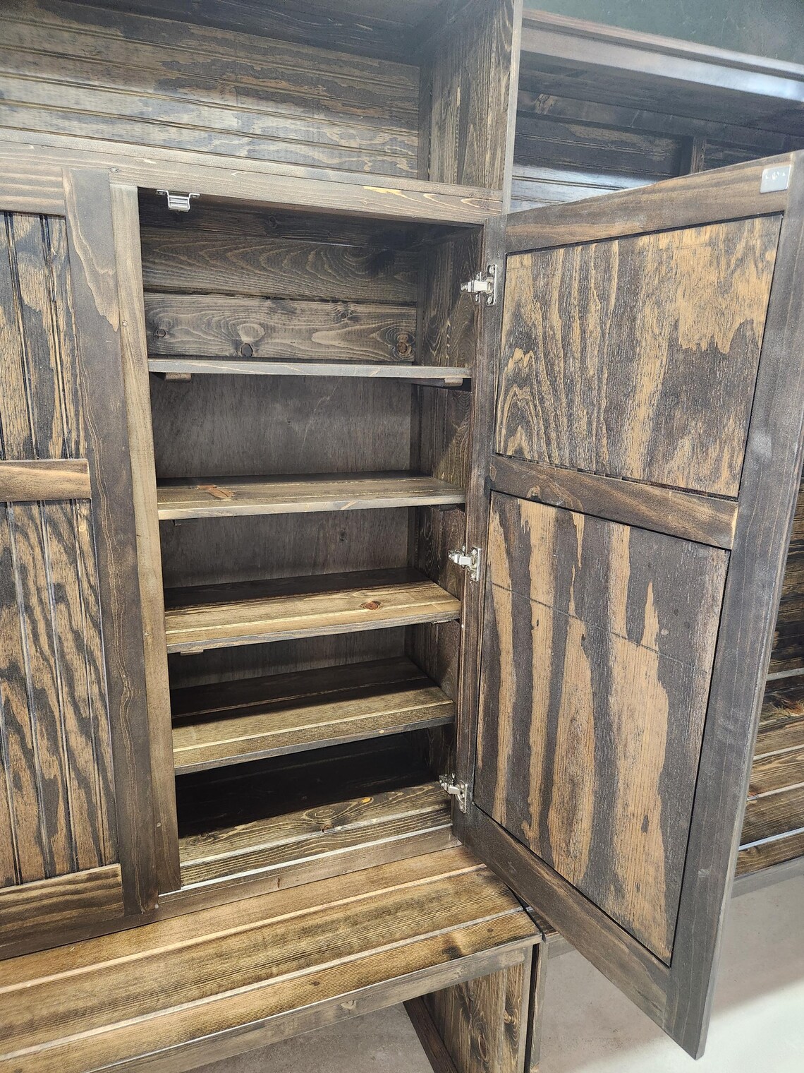 140" Rustic Mudroom W Center Storage Unit - Etsy