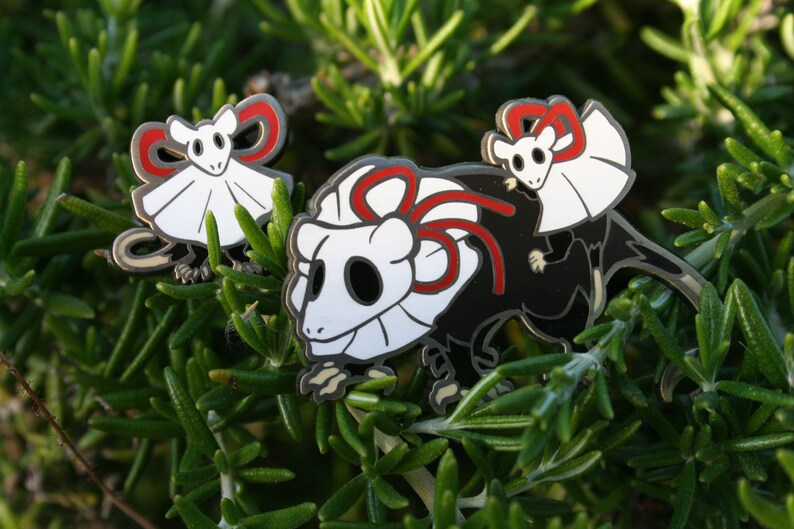 Enamel Pin - Ghost Possum Baby - Etsy