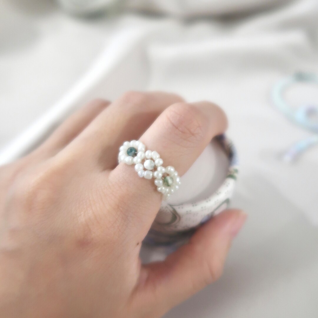 Handmade Glass Bead Rings, Custom Colors and Sizes - Etsy