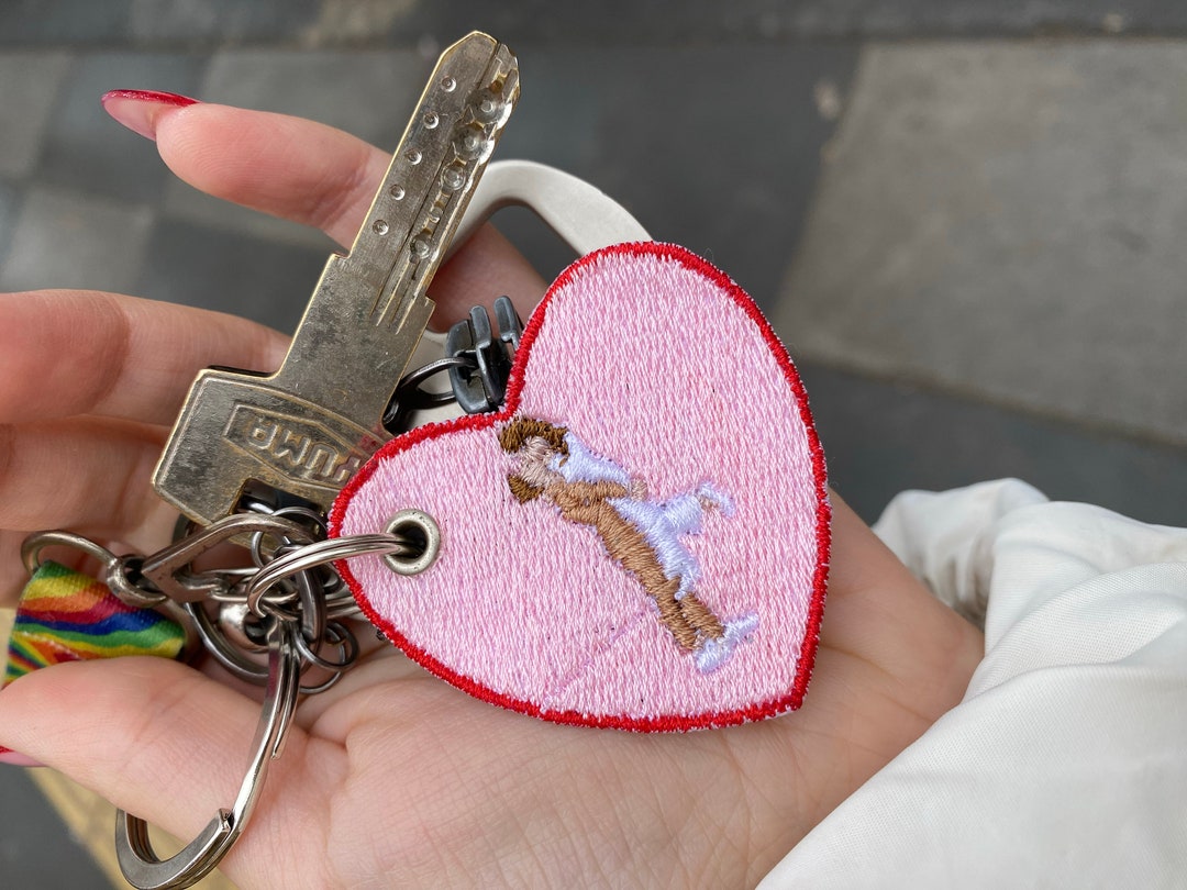 Personalized Embroidered Keychain, Custom Gift for Valentine's Day ...