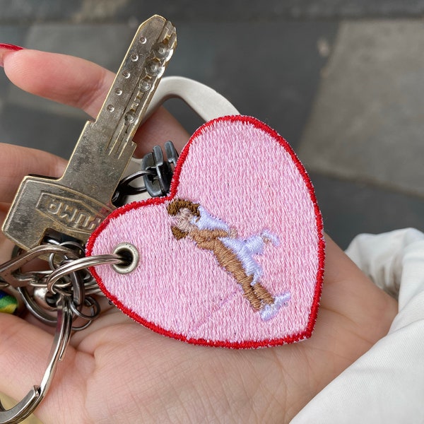 Embroidered Keychain - Etsy