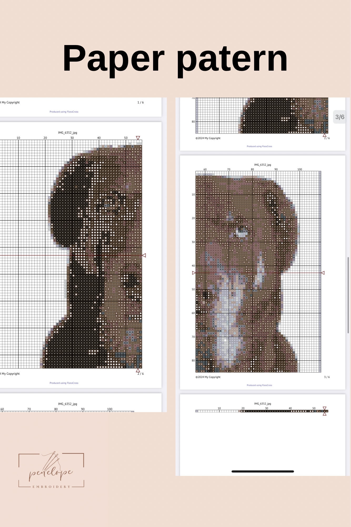Custom Photo Cross Stitch Pattern Kit, Realistic Cross Stitch Kit ...