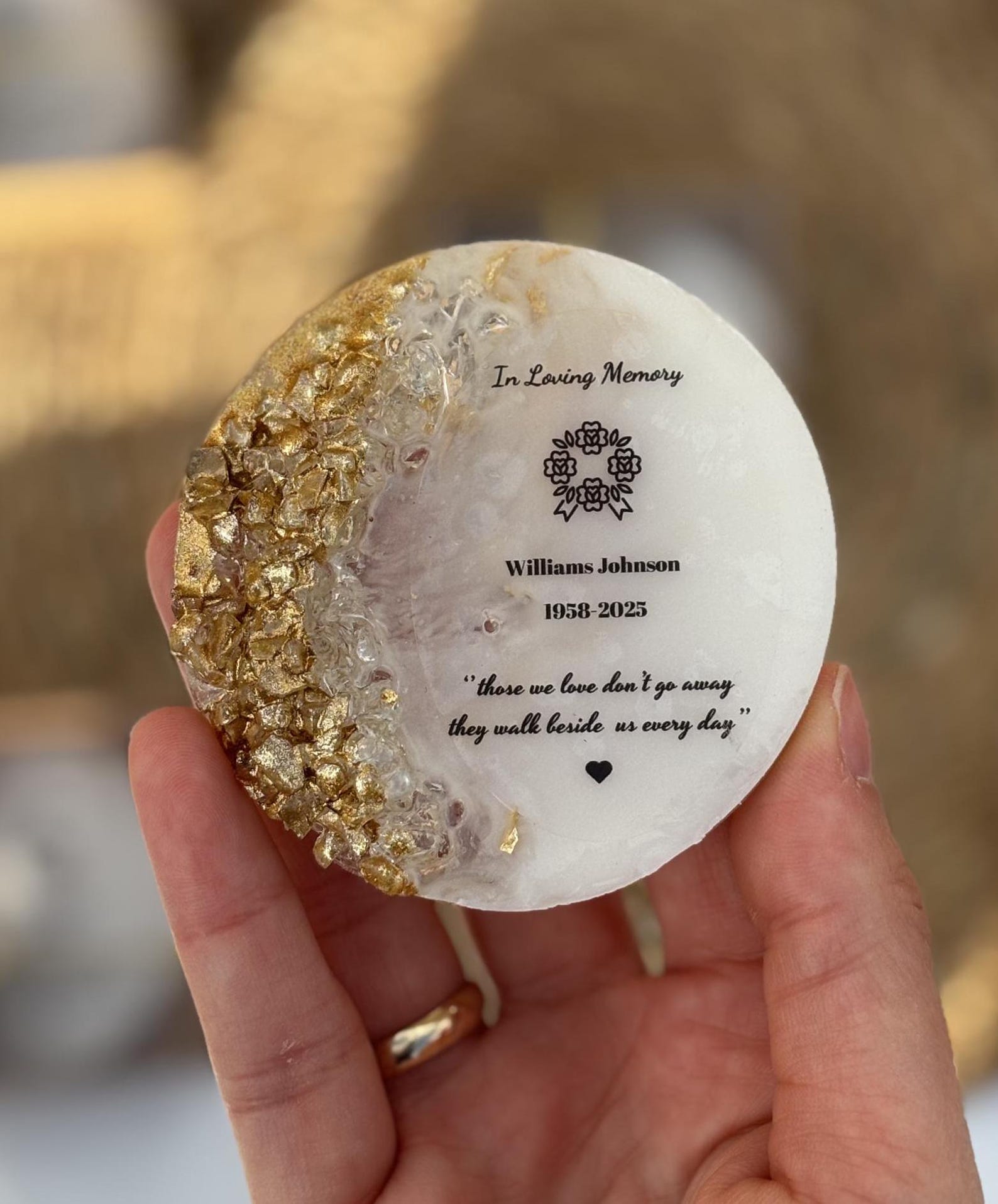 Personalized Grave Ornaments, Funeral Favors for Guests, Funeral Magnet ...