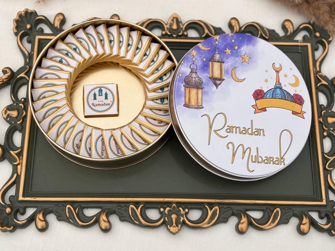 Ramadan Kareem Eid Mubarak Chocolate Favors Box, Chocolate Favors for ...