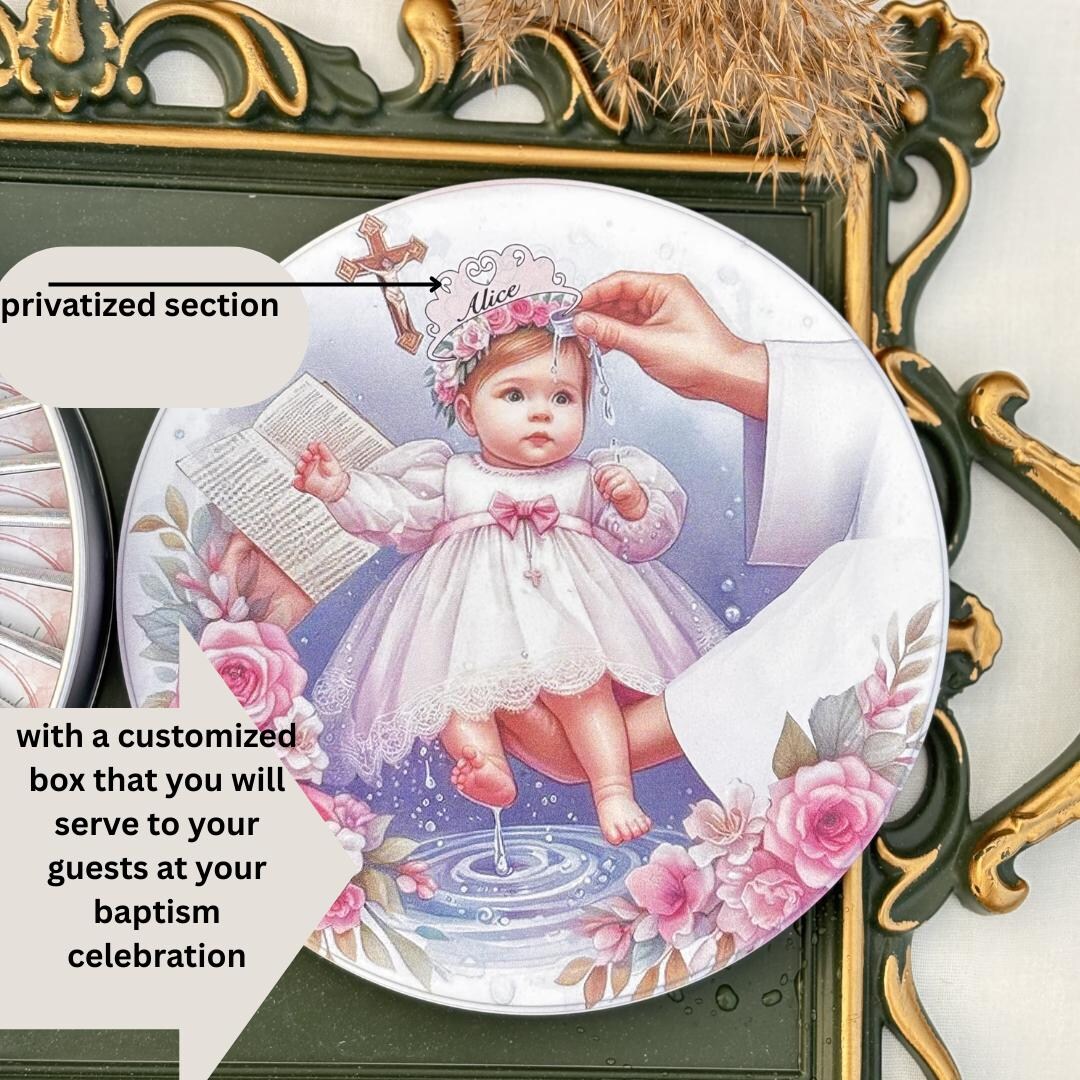 Custom Baby Girl Baptism Chocolate Favors, Baptism-confirmation Favors ...