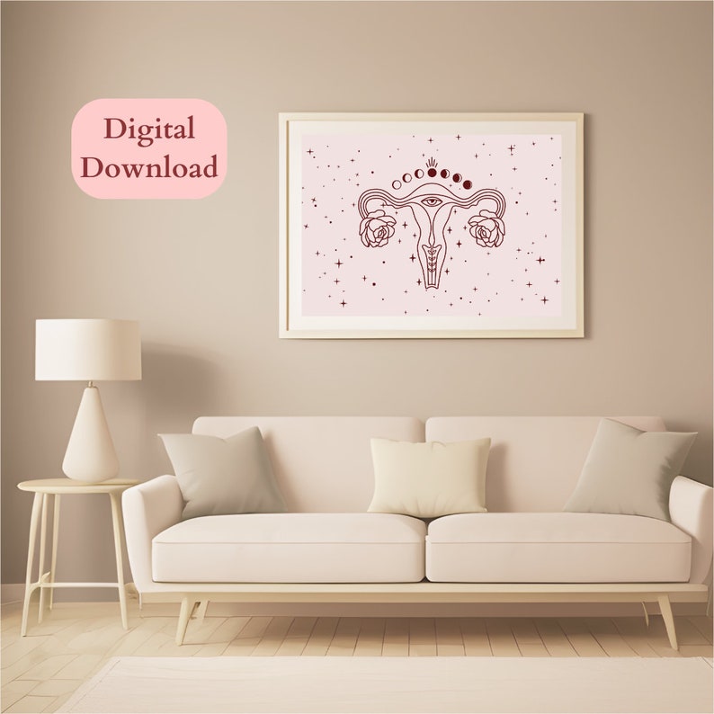 Digital Download Womb Art Print | Womb | Body Positive | Womb Art ...