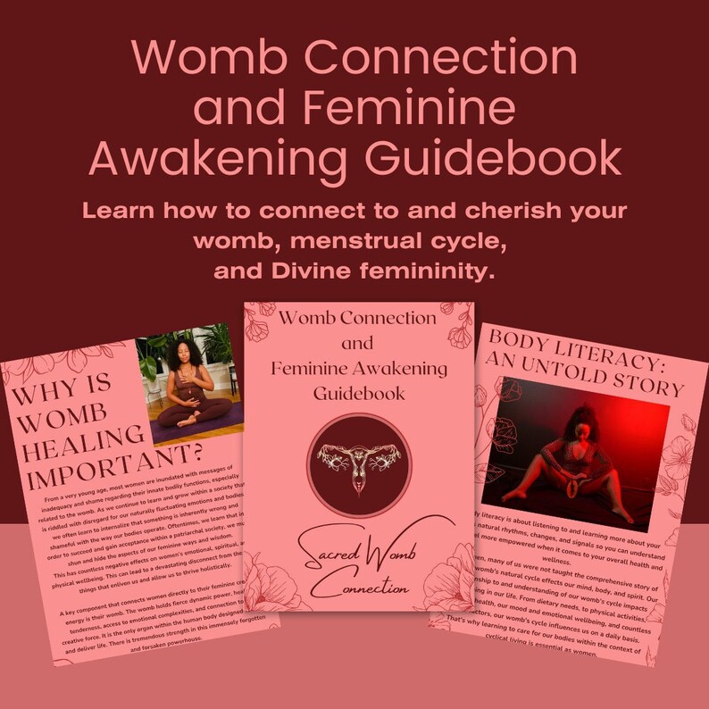 Womb Connection and Feminine Awakening Guidebook Divine Feminine Women ...