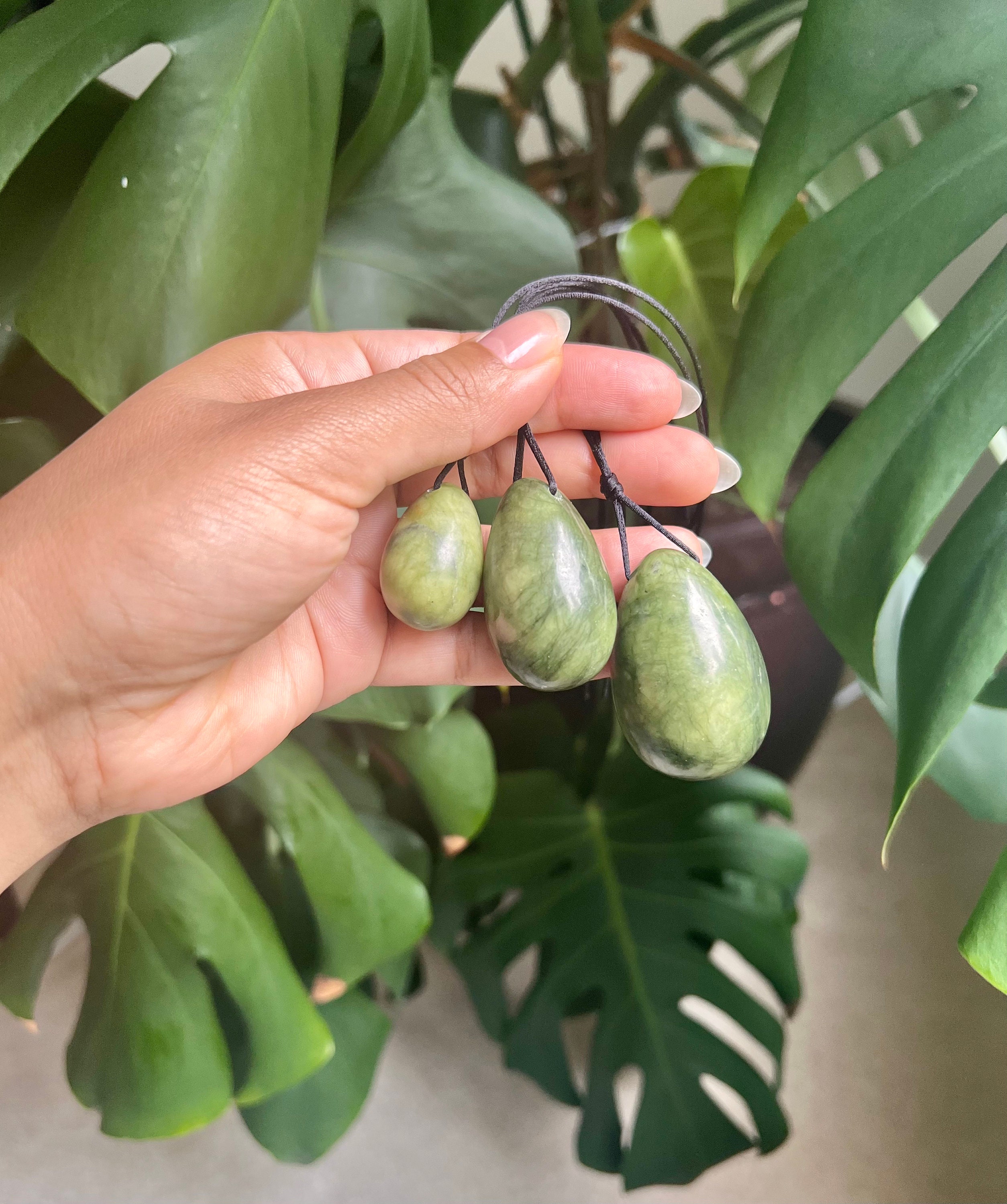 Green Jade Yoni Eggs Green Jade Healing Yoni Eggs Jade Yoni Eggs Set of ...