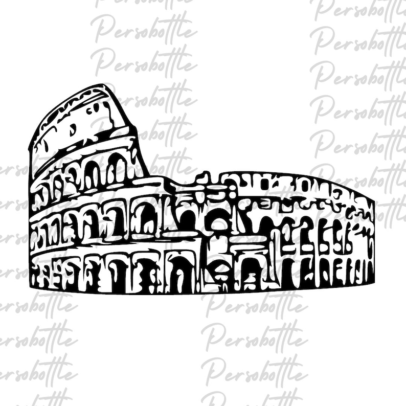SVG File, Rome Coliseum, Coliseum SVG, Lightburn SVG File, Laser ...