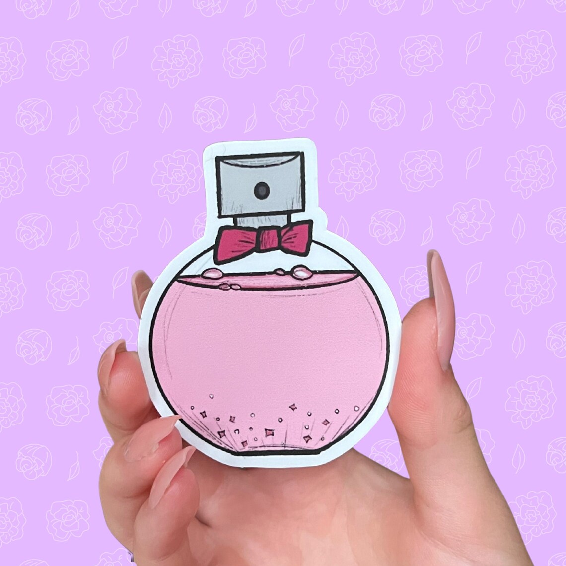 Perfume Bottle, Die Cut Sticker, Waterproof Vinyl, Water Bottle Sticker ...