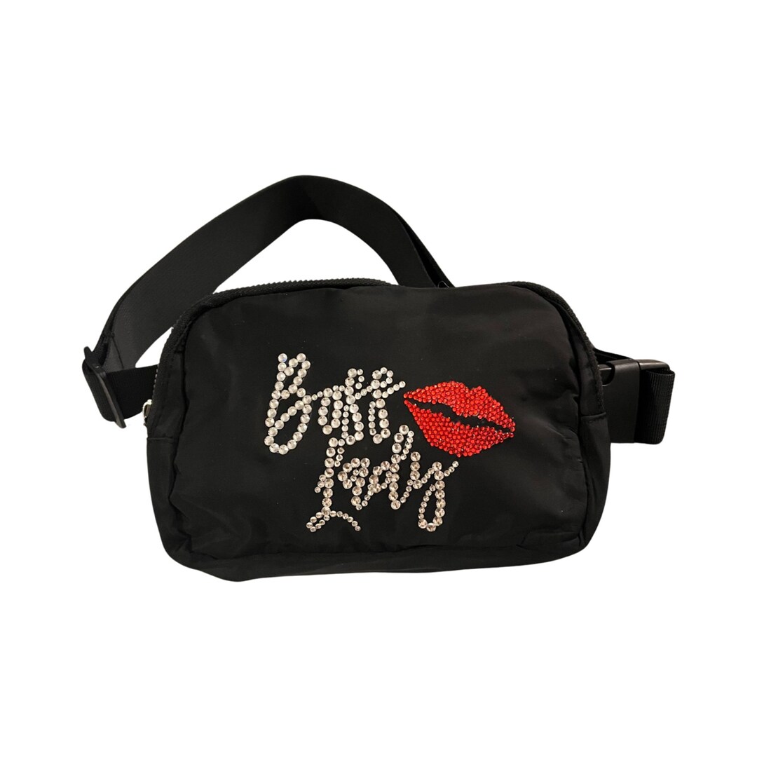 Boss Lady Fanny Pack, Rhinestone Lips, Adjustable Belt Bag - Etsy