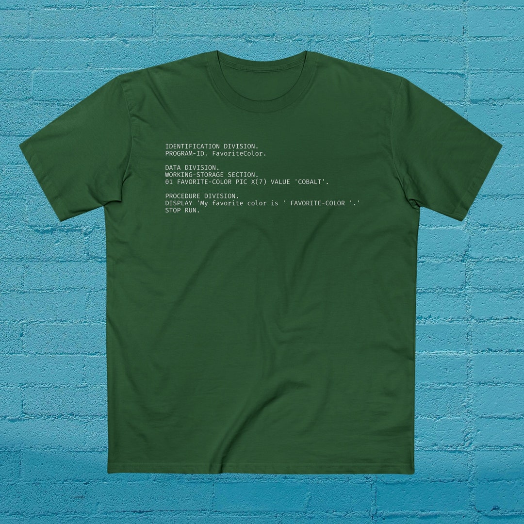 COBOL Shirt Software Developer Humor Tee Unisex Coding Geek - Etsy