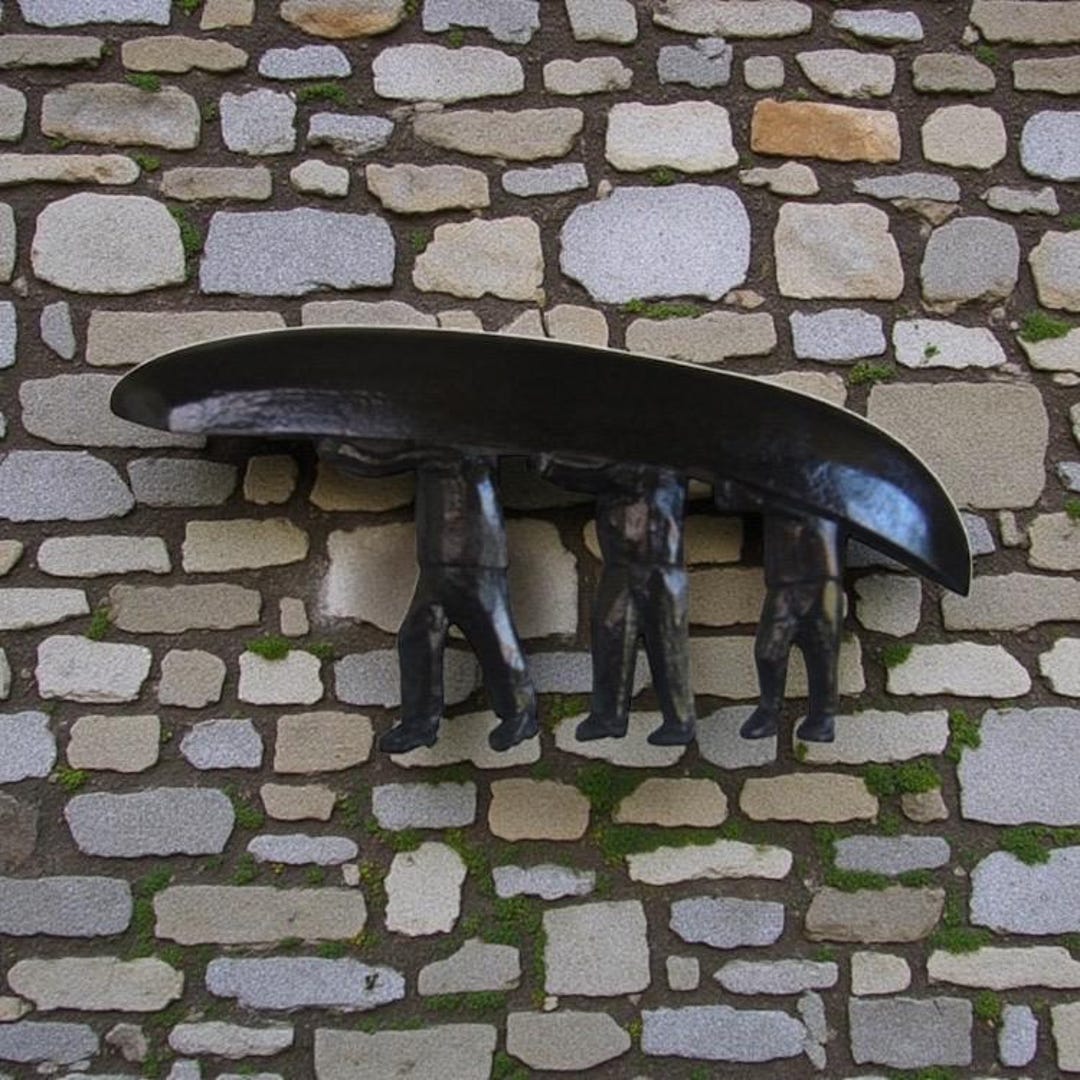 Currach Boat Wall Art: Black Irish Clay, Handmade Ireland Souvenir - Etsy