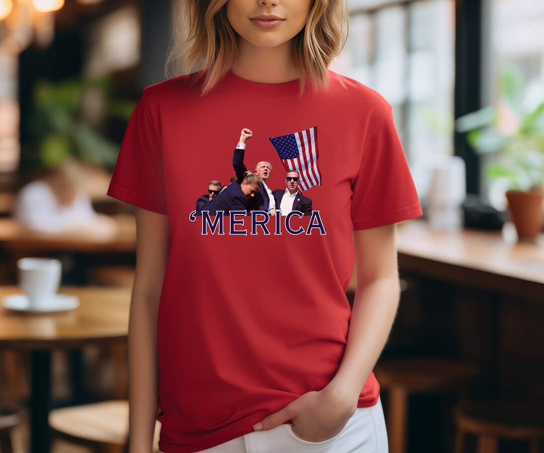 Patriotic Trump Assassination Attempt T-shirt, American Pride and Unity ...
