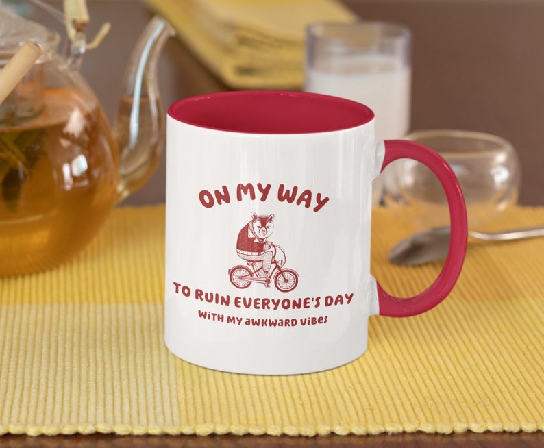 Sassy Bear Coffee Mug, Funny Gift for the Anxious, Introvert/depression ...