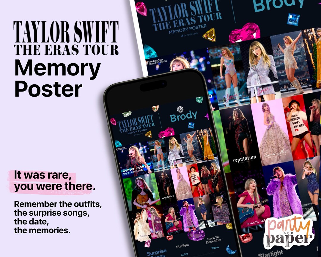 Taylor Swift the Eras Tour Memory Poster Album Frame - Etsy