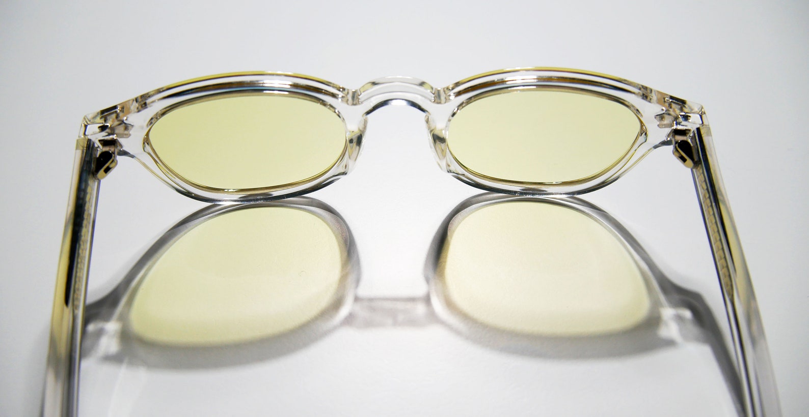 Clear Frame Yellow Lens Glasses, Diamond Rivets, Retro Tinted Shades - Etsy