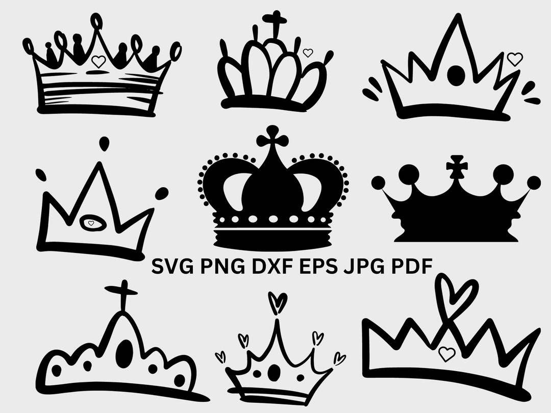 Crown Svg Bundle, Black Women Crown Svg, Queen Crown Svg, Royal Crown ...