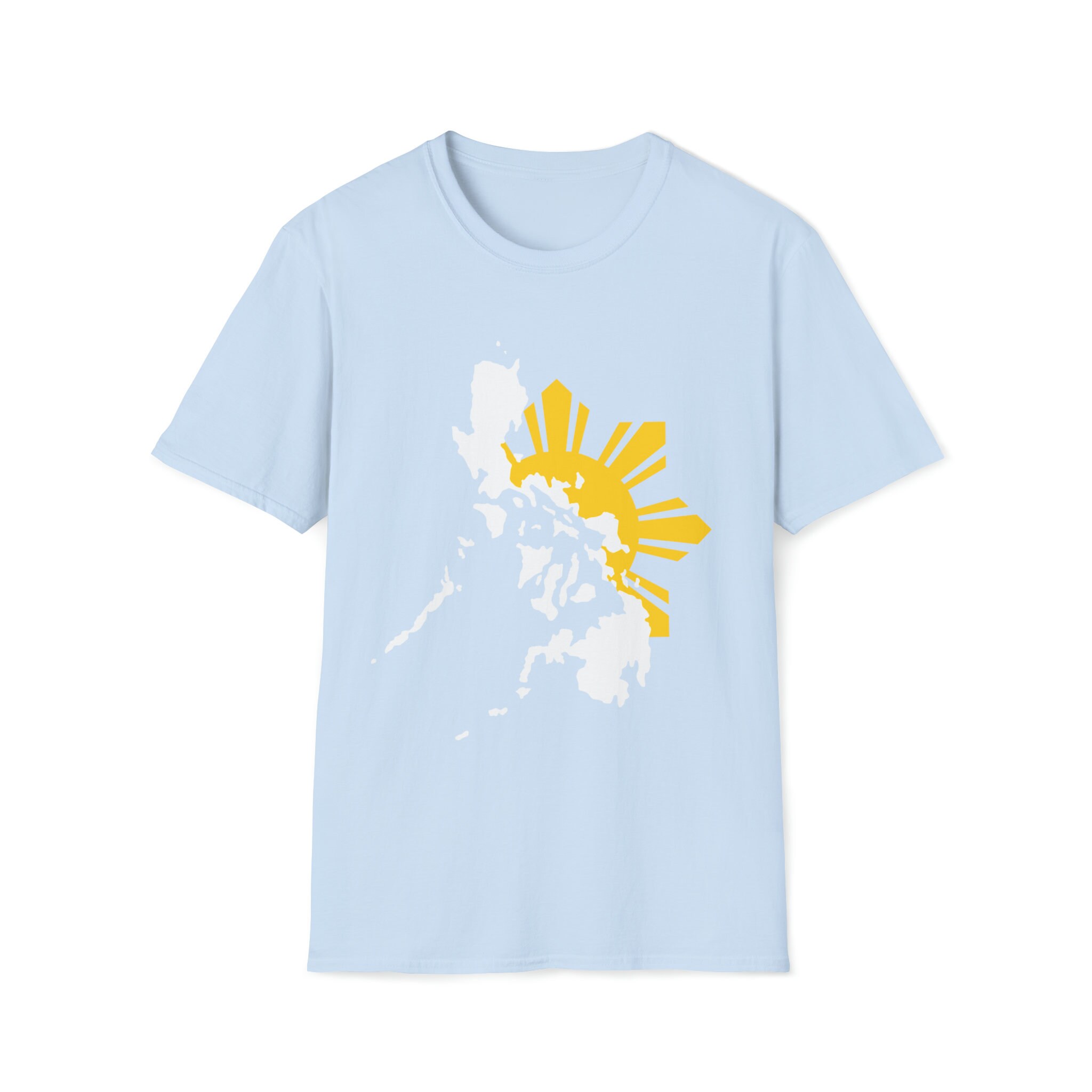 Philippine Map T-shirt With Philippine Sun - Etsy