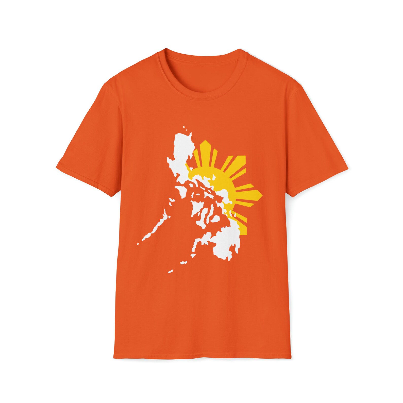 Philippine Map T-shirt With Philippine Sun - Etsy
