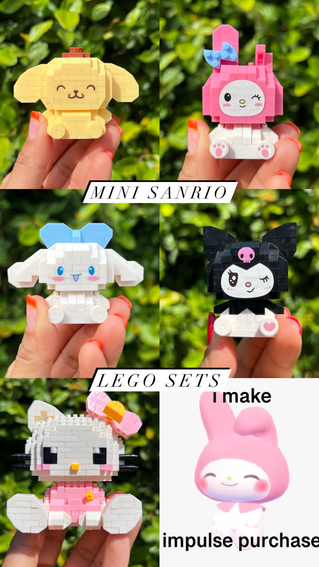 Sanrio Character Mini Lego Sets - Etsy