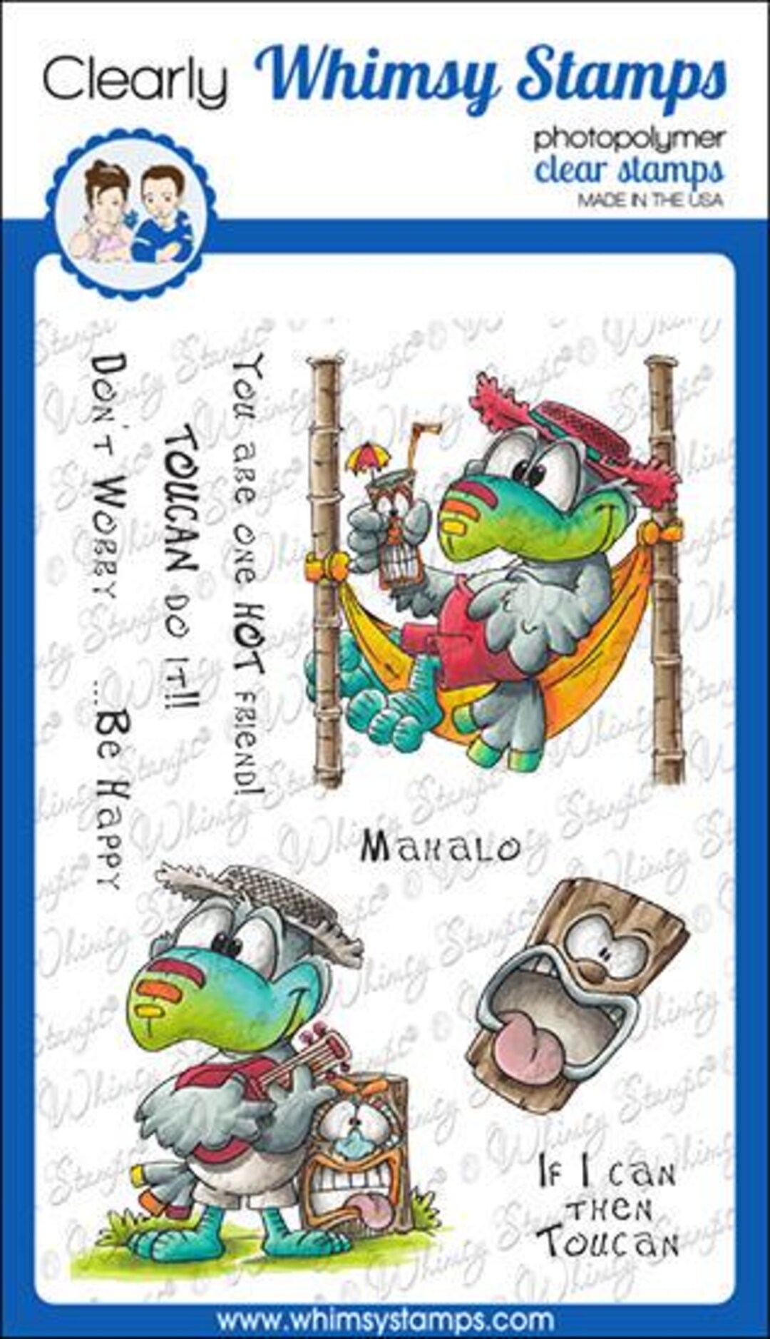 Stamp Set - Tropical Toucan, Whimsy Stamps, Stamp Set - Etsy
