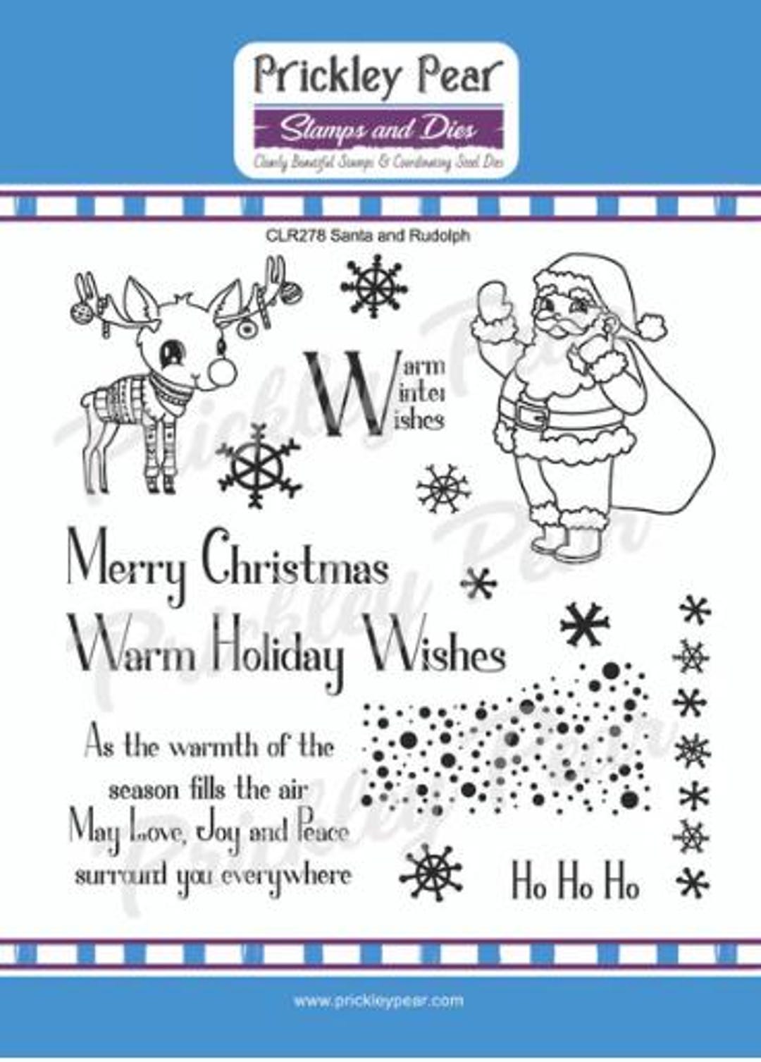 Stamp Set - Santa & Rudolph, Prickley Pear, Stamp Set - Etsy