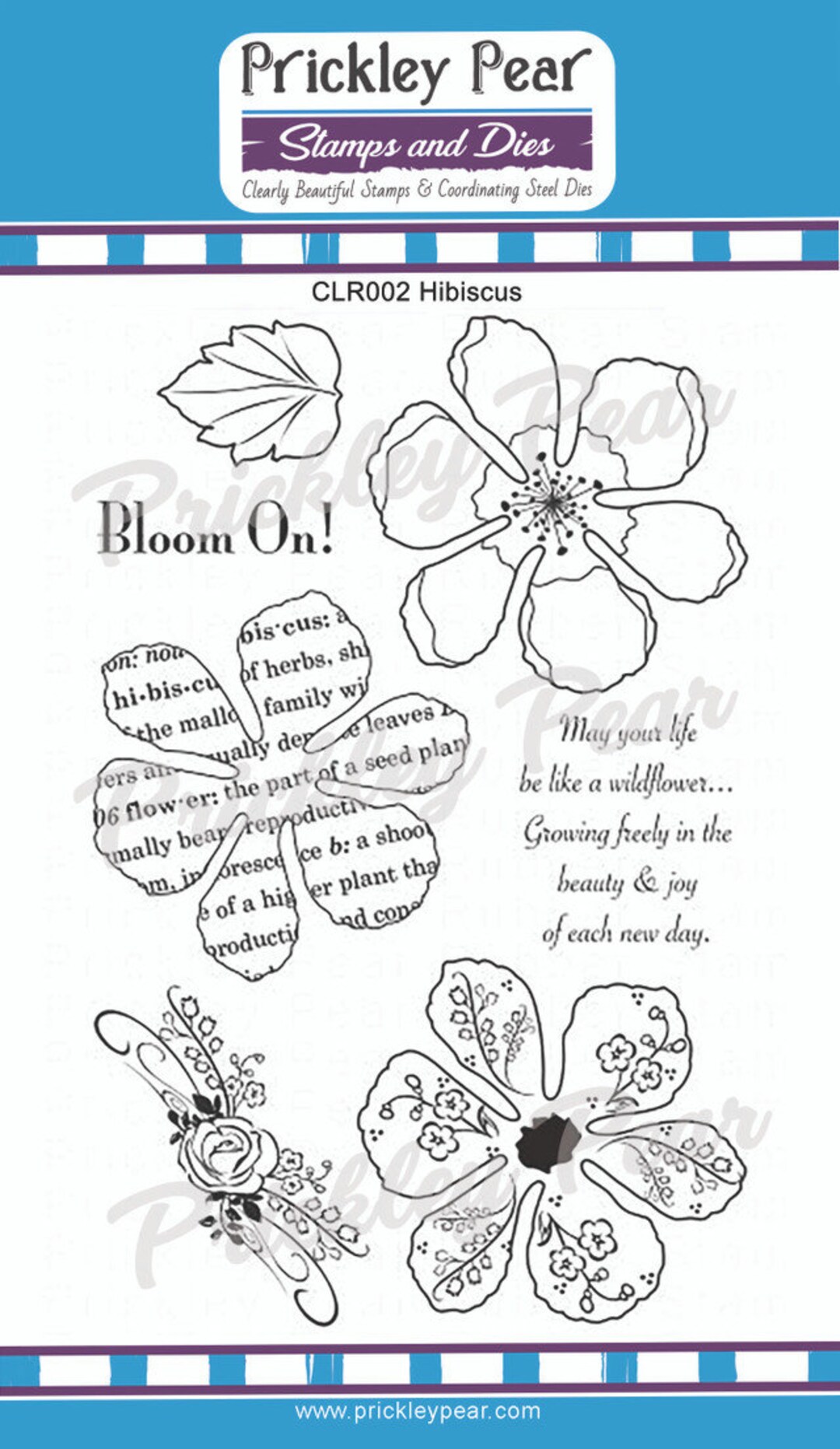 Stamp Set - Hibiscus, Prickley Pear, Stamp Set - Etsy