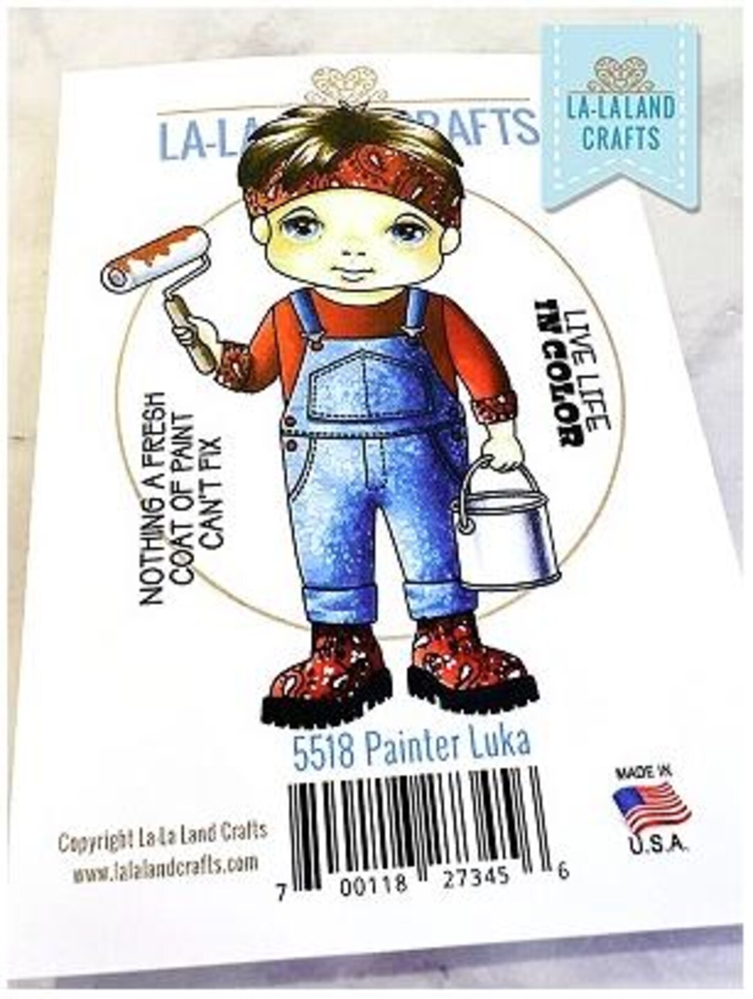 Stamp Set - Painter Luka, La-la Land Stamps, Stamp Set - Etsy