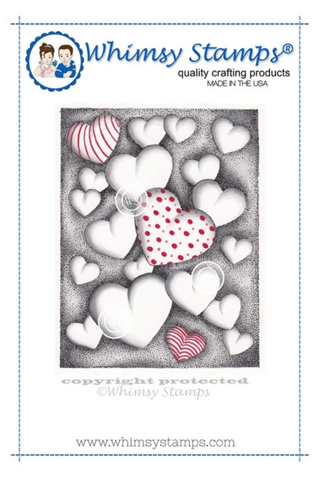 Stamp Set - Hearts Floating, Whimsy Stamps, Stamp Set - Etsy