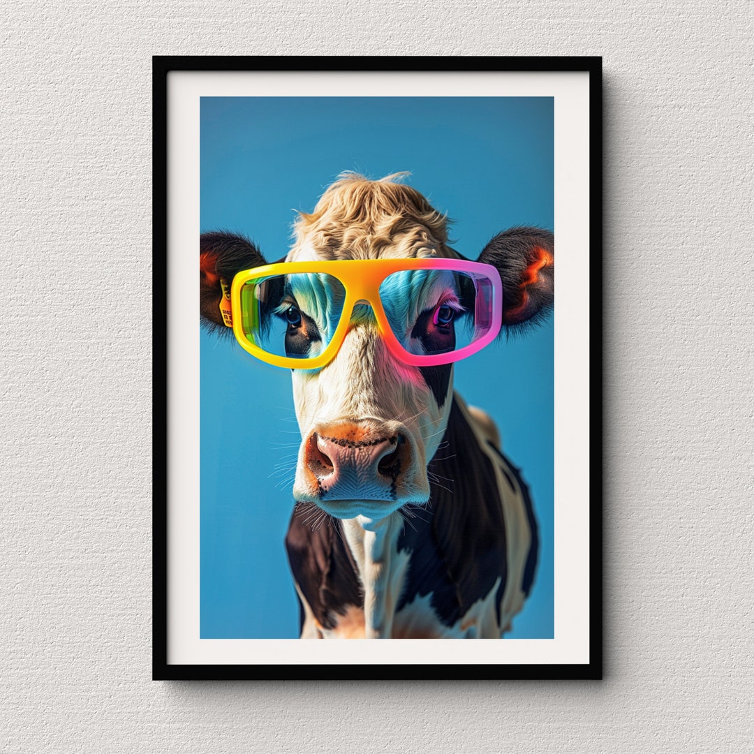 Dairy Cow Print, Cute | Cute Cow Wall Art for the Animal Lover ...