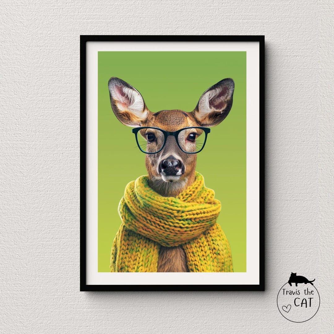 Deer Chilling | Wall Art for the Woodland Animals Animal Lover ...