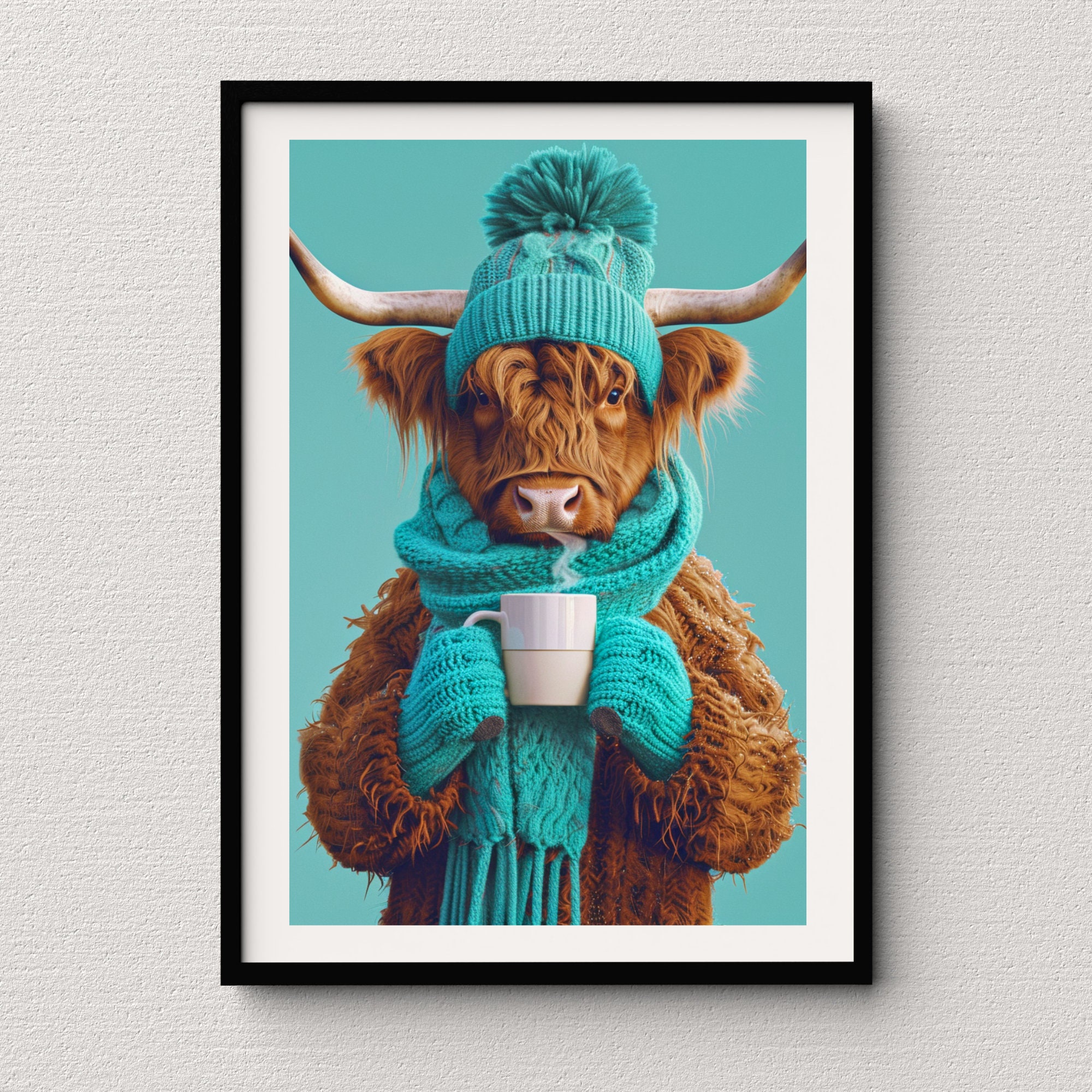 Dairy Cow Print, Cute Cute Cow Wall Art for the Animal Lover, Aesthetic ...