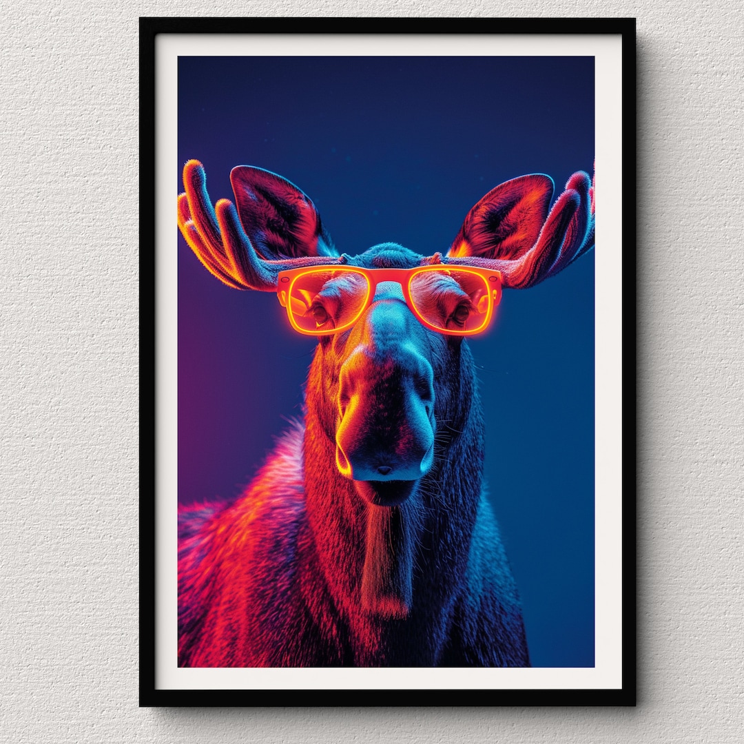 Moose Chilling | Wall Art for the Animal Lover, Aesthetic Prints ...