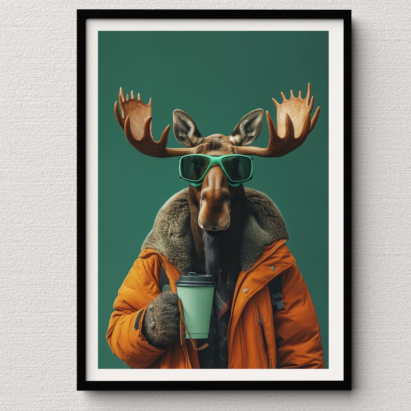 Moose Art - Etsy